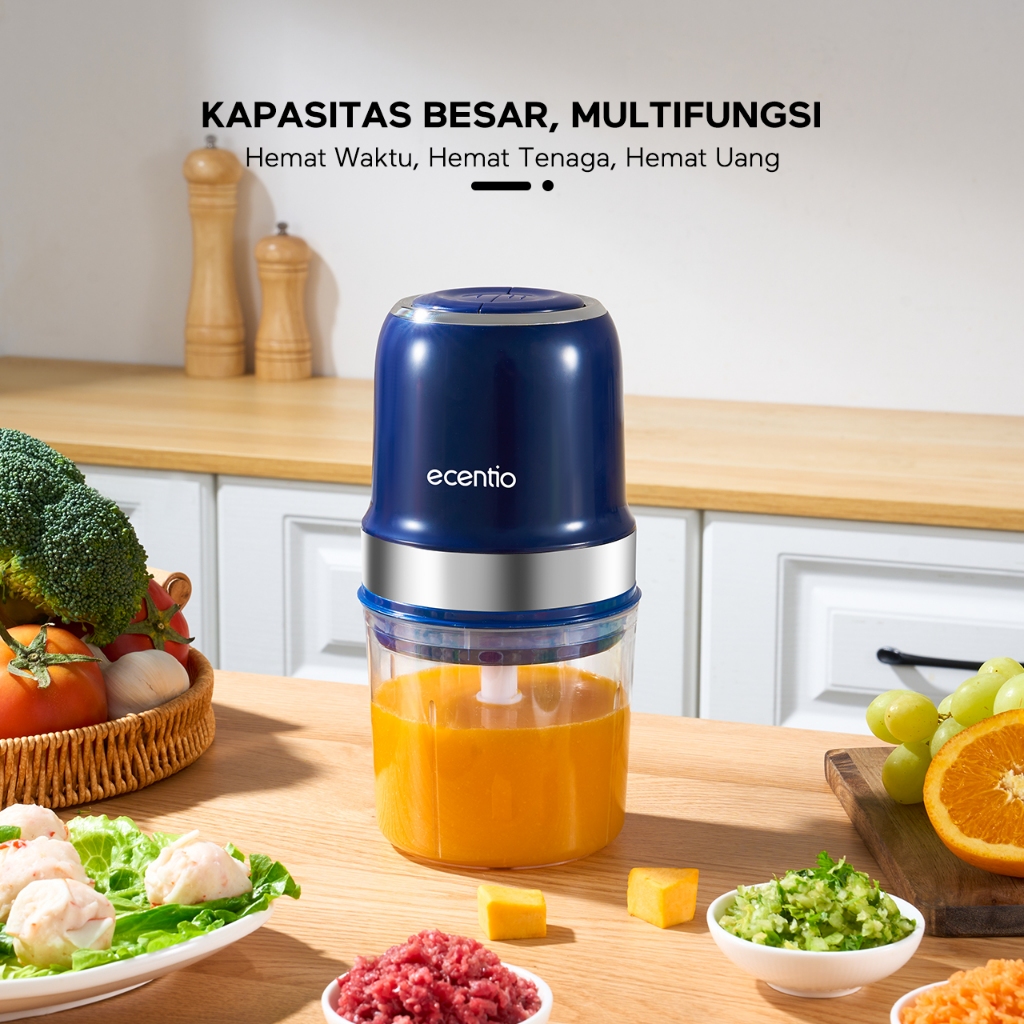 Jual ecentio Mini Chopper Multifungsi Blender 800ml 2 pengaturan ...
