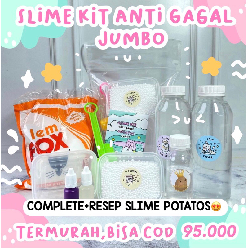 Jual SLIME KIT BOX ANTI GAGAL JUMBO @Potatos_Slime2 | Shopee Indonesia
