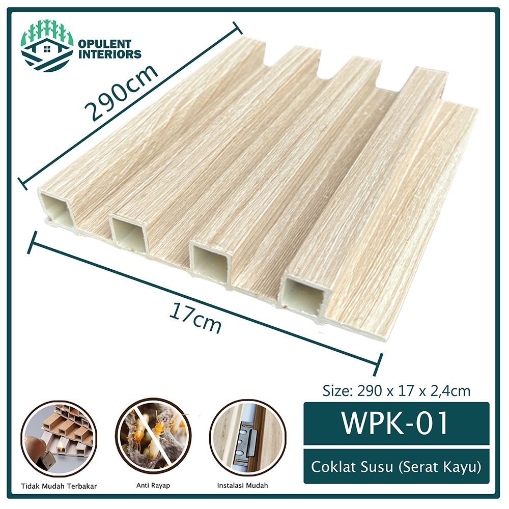 Jual WPC Wood Panel WPK Dekorasi Dinding Wallpanel 2,9 Meter Serat Kayu Tembok Dekor Rumah ...