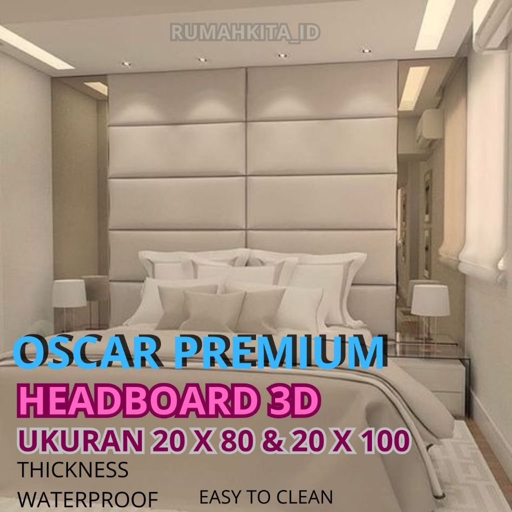 Jual HEADBOARD Oscar 80cm x 20cm | 100cm x 20cm Headboard Bed Foam ...
