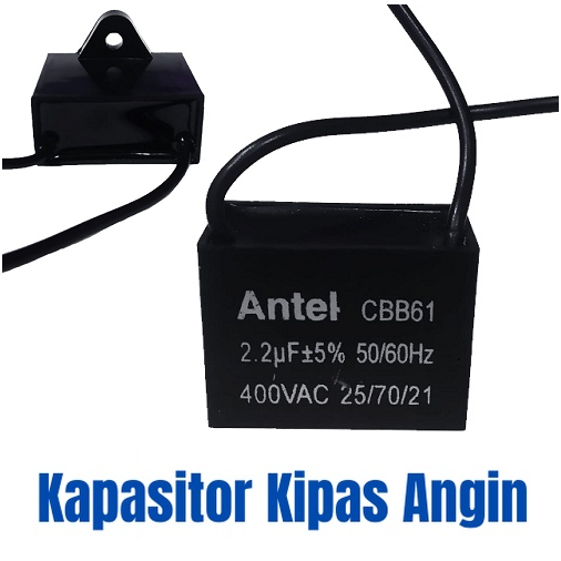 Jual Cap. 2,2/400V AC Kotak Kapasitor Kipas Angin Kotak Hitam 2,2uF 400V | Shopee Indonesia