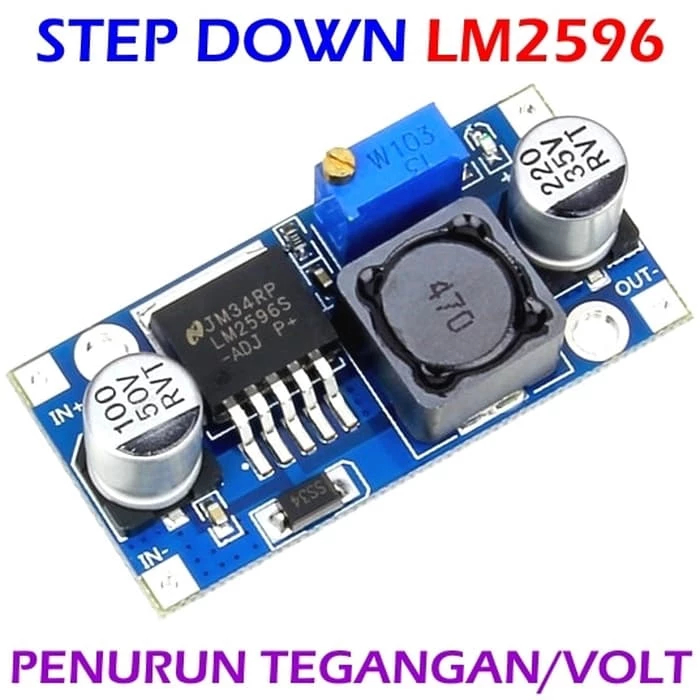 Jual LM2596 adjustable DC-DC step down module ultra compact input 3-40V output 1.5-35V | Shopee ...