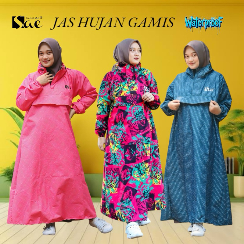 Jual Jas hujan gamis (SAE) Jas hujan syar'i,Jas hujan perempuan,Jas ...