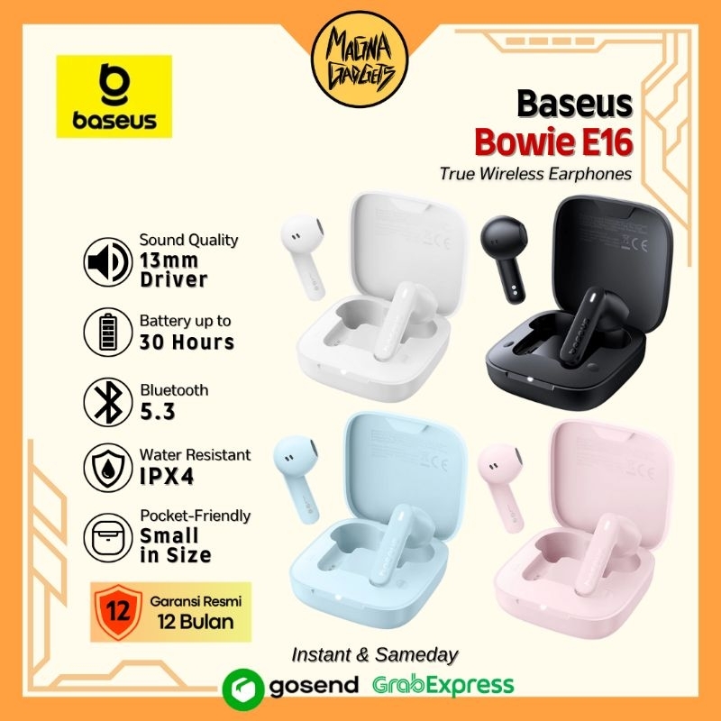 Jual Baseus Bowie E16 True Wireless Earphones | TWS Mini Earbuds Bluetooth Bowie E16 by Baseus ...