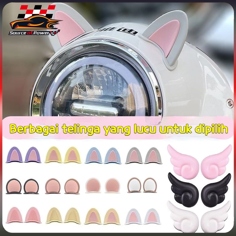 Jual Kuping kucing helm aksesoris sticker stiker telinga ornamen ...