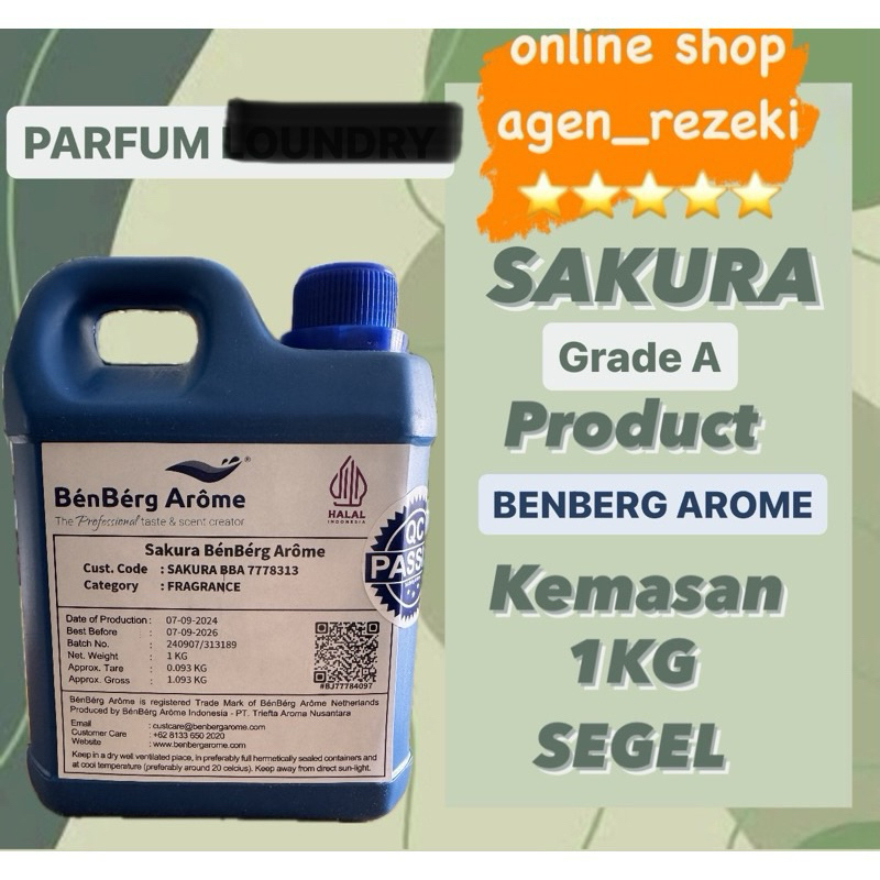 Jual bibit parfum SAKURA GRADE A CODE BBA 1KG SEGEL BENBERG AROME ...