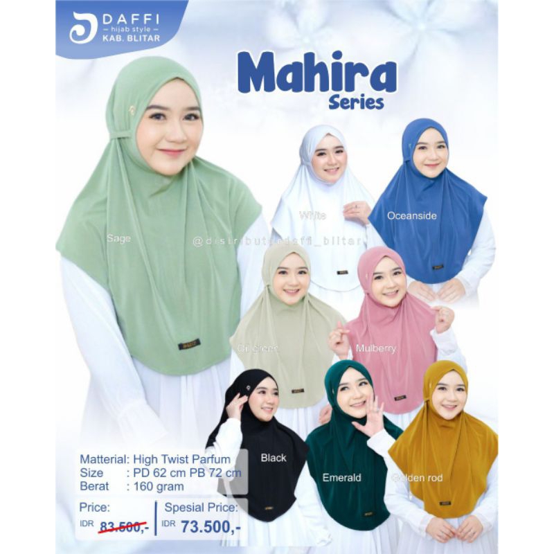 Jual Daffi Hijab | Mahira series - hightwish parfume - hijab instan non pad kekinian | Shopee ...