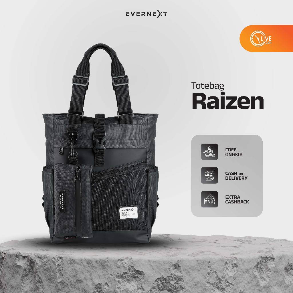 Jual Evernext - Totte Bag Laptop Waterproof Tas Ransel Laptop Anti Air Tote Bag Raizen Tas ...