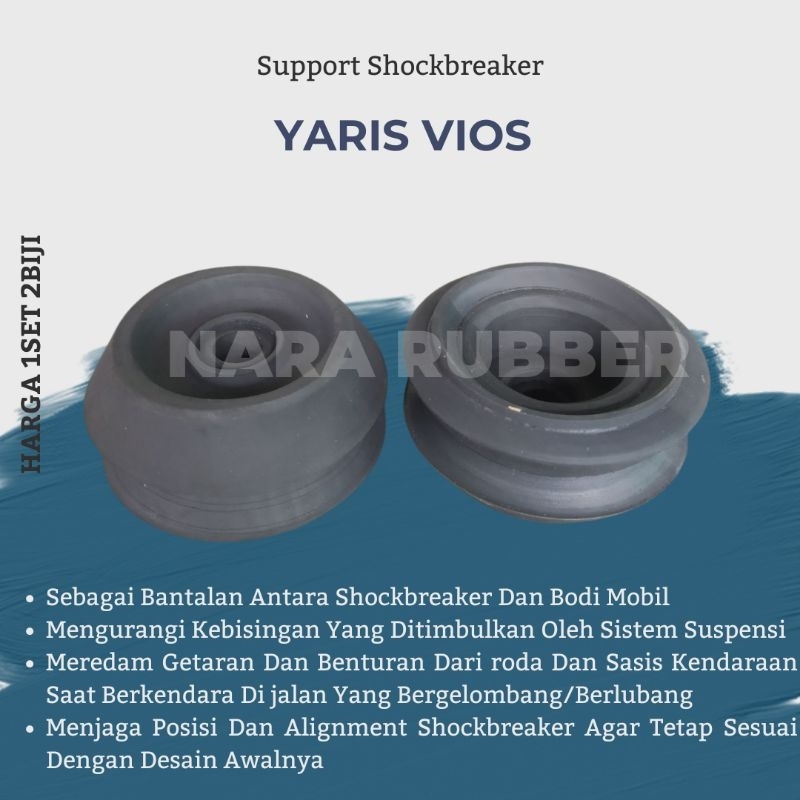 Jual karet support shockbreaker depan yaris vios bahan ban 1set ...