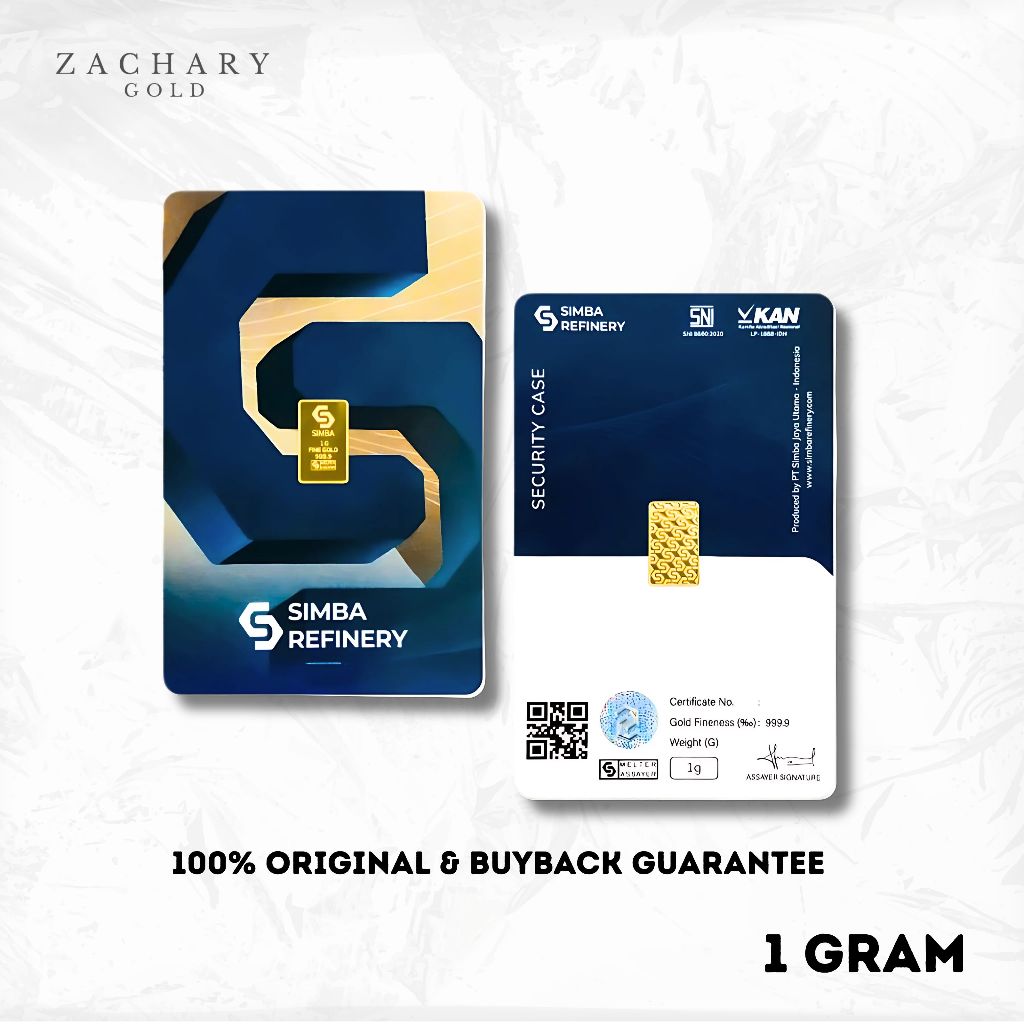 Jual SIMBA REFINERY Logam Mulia Emas 1 Gram Classic - LM Batangan ...