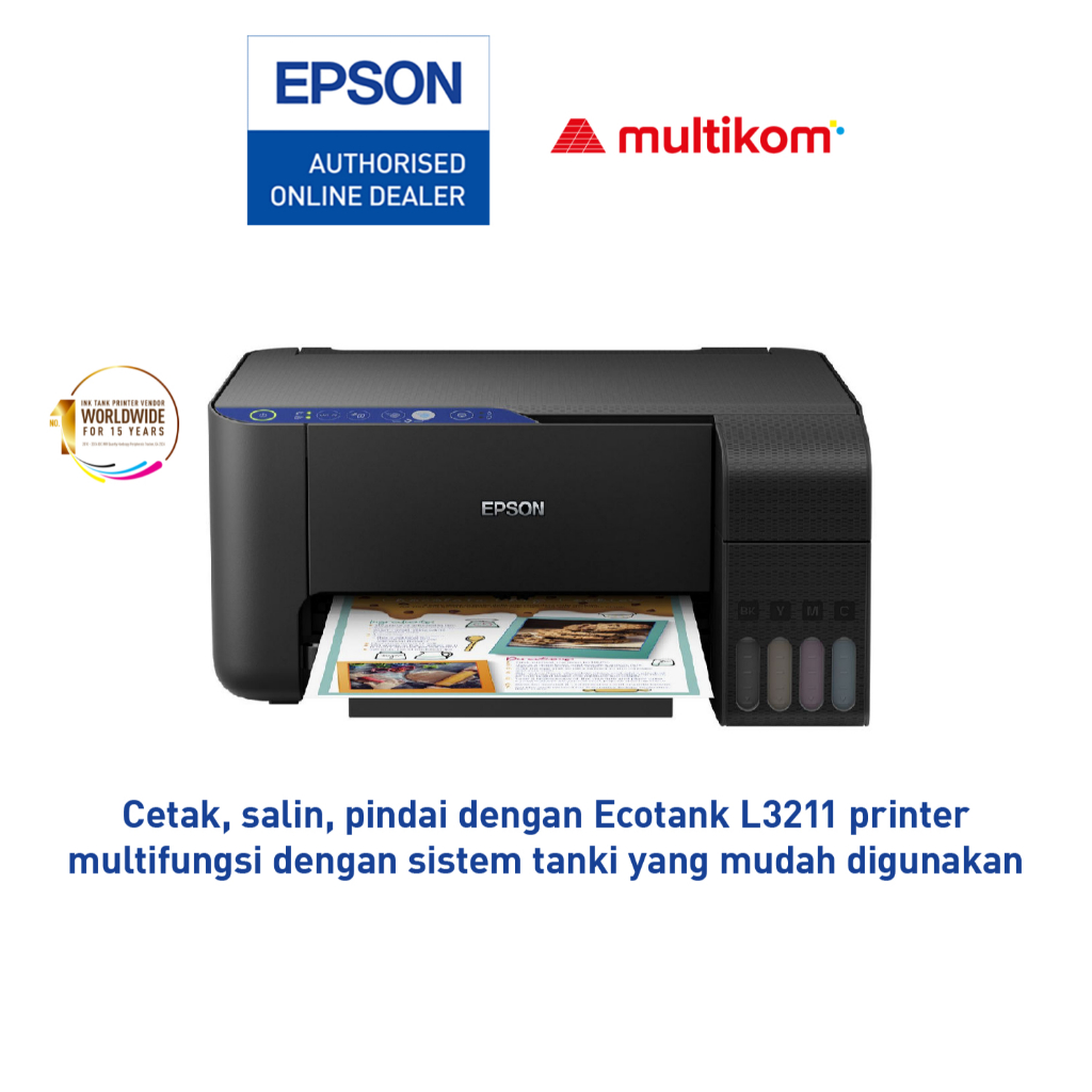 Jual PRINTER EPSON EcoTank L3211 All in One Ink A4 (Print Scan Copy) | Shopee Indonesia