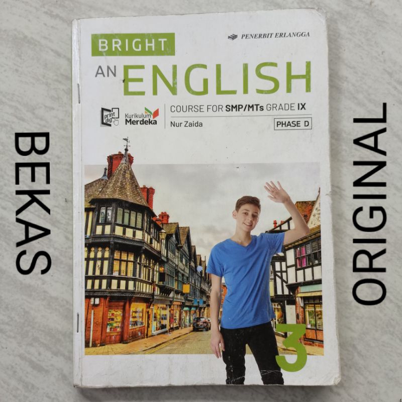 Jual Buku Bright An English Bahasa Inggris kelas 9 IX 3 III SMP MTS Penerbit Erlangga Kurikulum ...