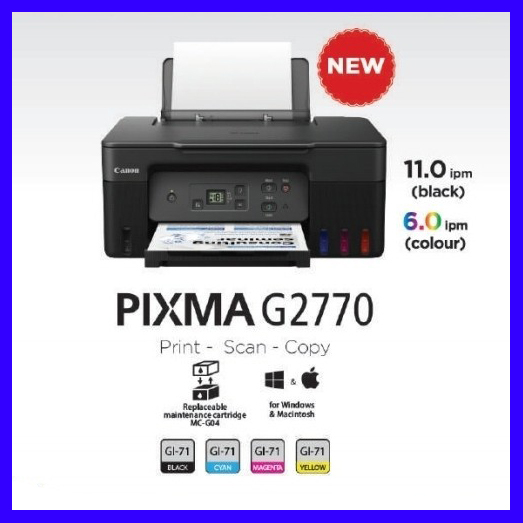 Jual PRINTER CANON PIXMA G2770 G 2770 PRINT ,SCAN ,COPY GARANSI RESMI | Shopee Indonesia