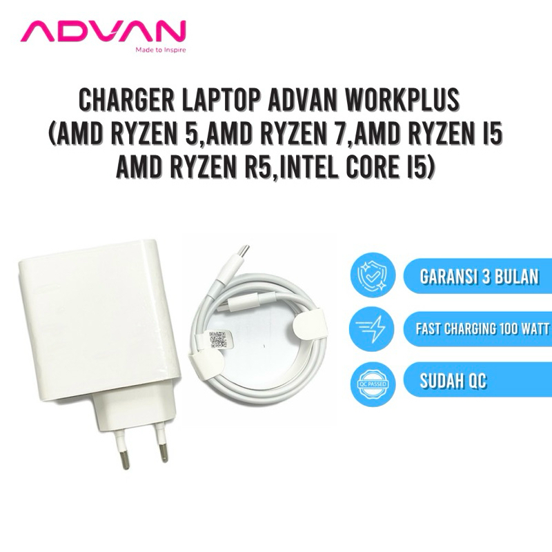 Jual CHARGER ADAPTER LAPTOP ADVAN WORKPLUS ORIGINAL JunDW | Shopee ...