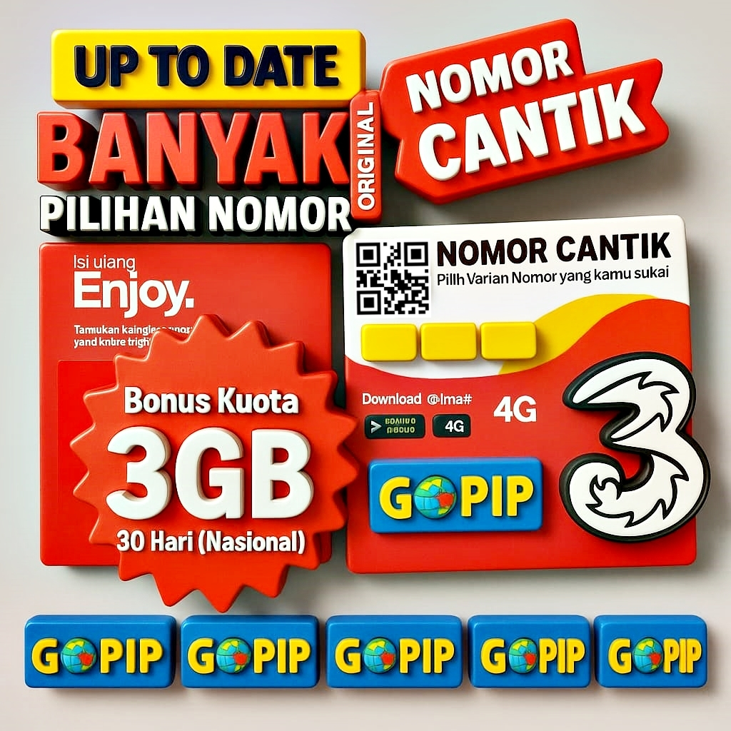 Jual Nomor Cantik Tri 11 Digit 12 Digit 13 Digit Bukan 10 Digit Kartu ...