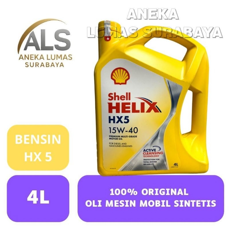 Jual Shell Helix HX5 SAE 15W-40 / Oli Mesin Mobil Bensin Shell Original ...