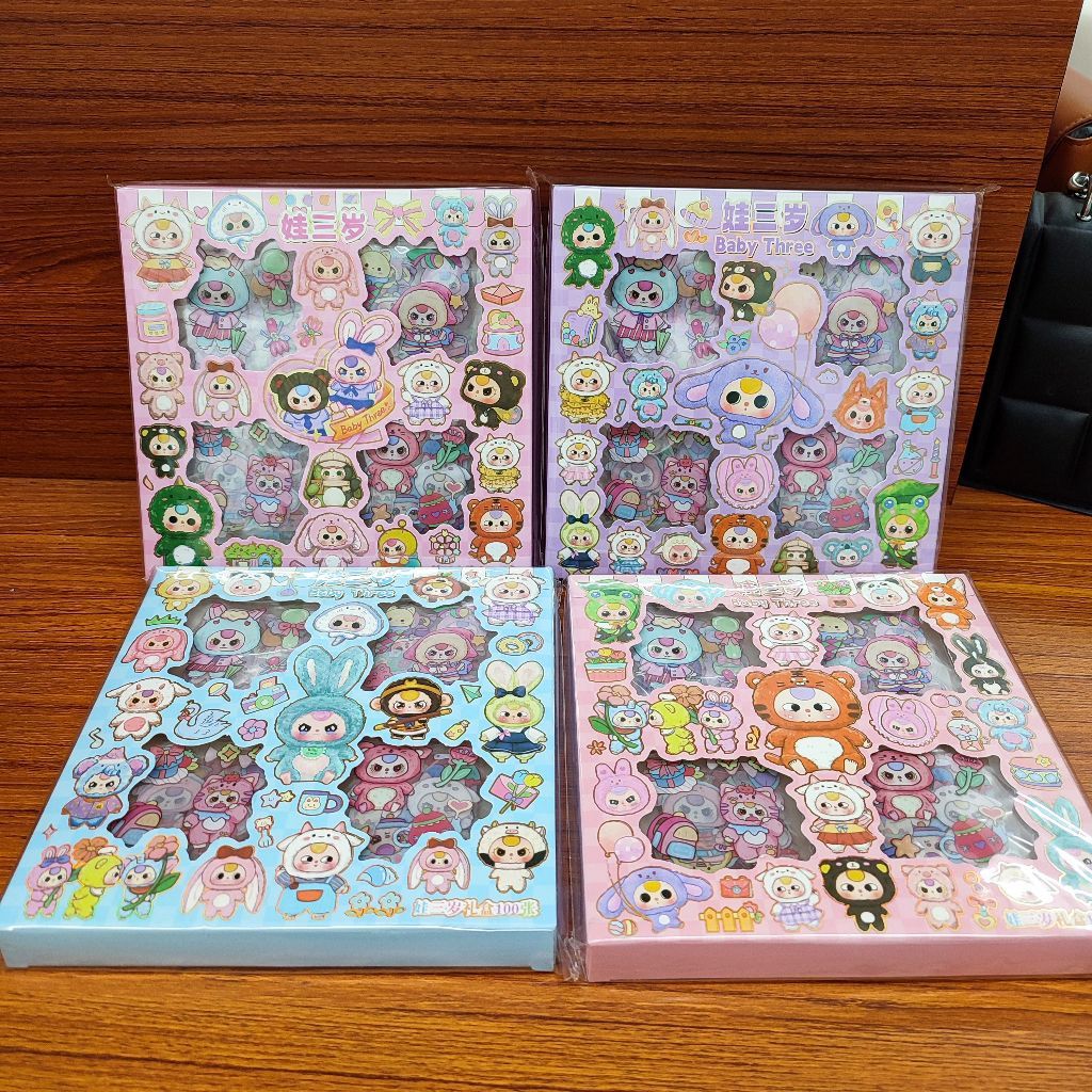 Jual Paket 100 Stiker Baby Three – Desain Bayi Lucu untuk Buku Laptop ...