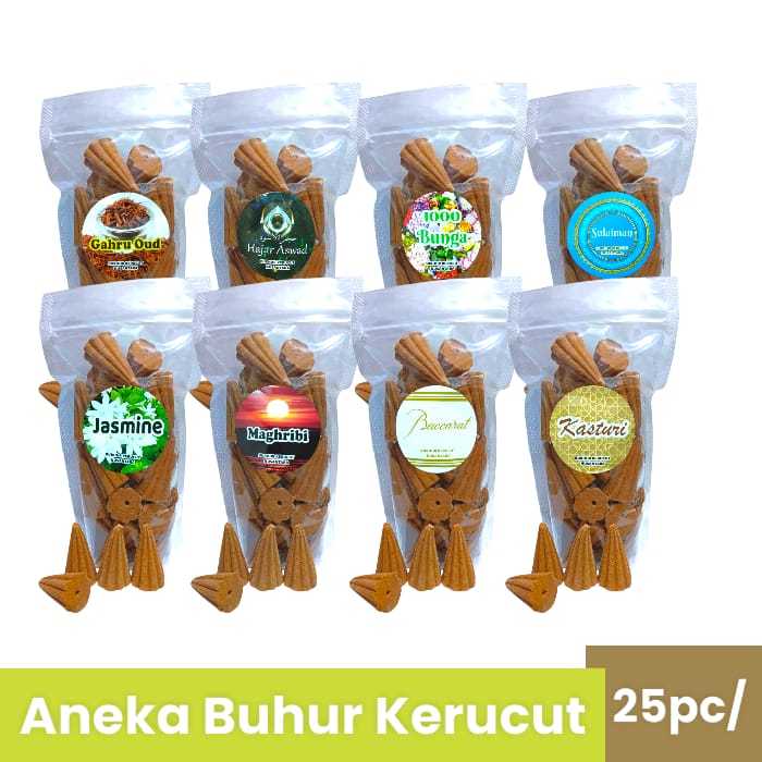 Jual Promo Bukhur Kerucut isi 25 pcs asap atas bawah model belimbing ...
