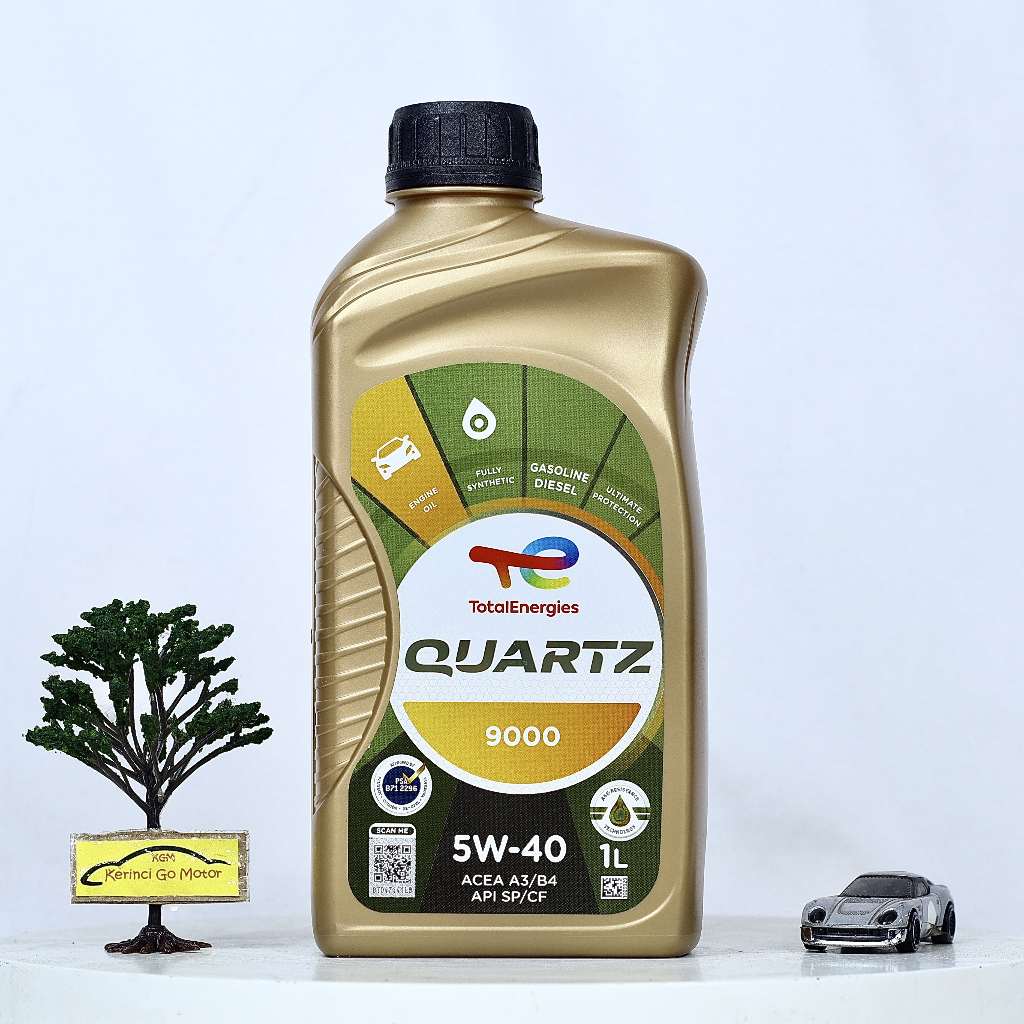 Jual Total Quartz 9000 SAE 5W-40 1 Liter Api Service SP/CF A3/B4 Oli ...