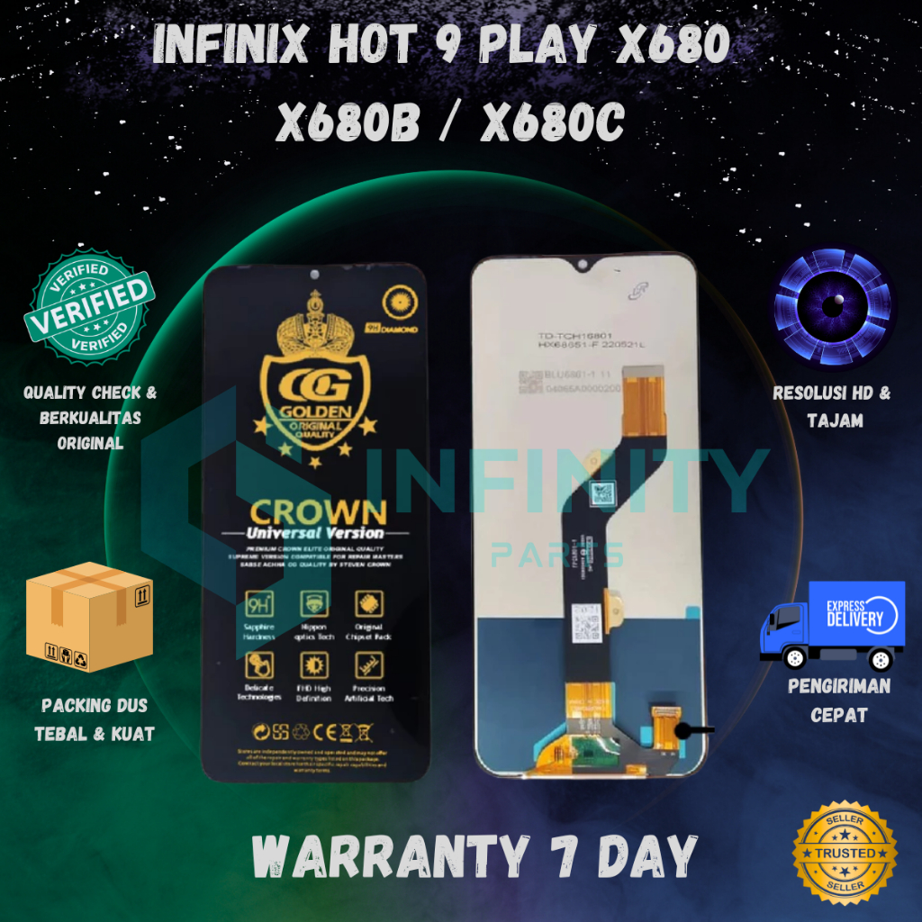 Jual LCD INFINIX HOT 9 PLAY X680 COMPLETE TOUCHSCREEN FULLSET COMPLETE ...