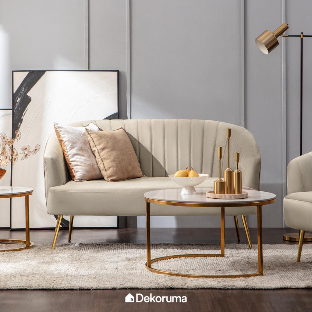 Jual Dekoruma ZIKA Sofa Minimalis 2 Dudukan / Sofa 2 Seater - Cokelat ...