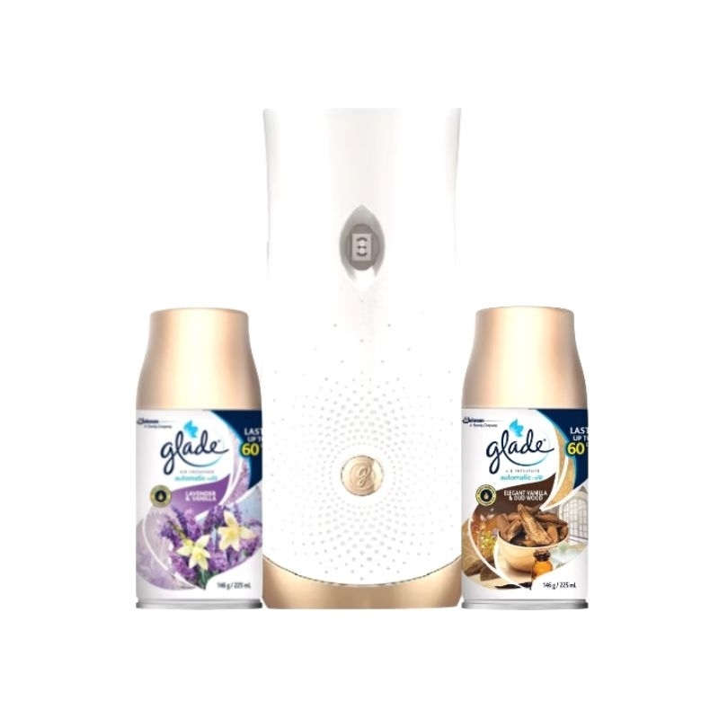 Jual Glade Matic Device + Refill Elegant Vanilla & Oudwood Alat Pewangi ...