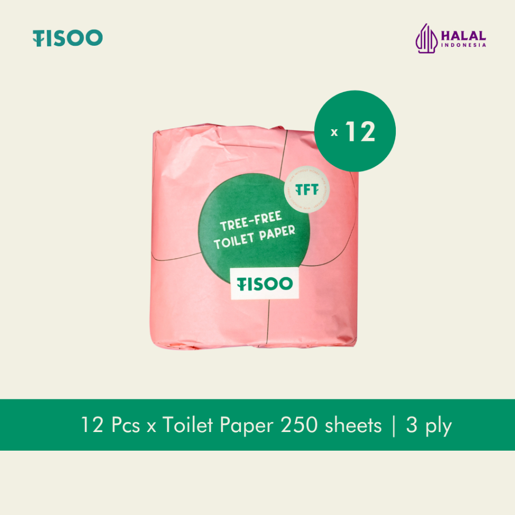 Jual TISOO Premium Bamboo Toilet Tissue Paper 250s'3ply (12 Rolls) Tisu ...