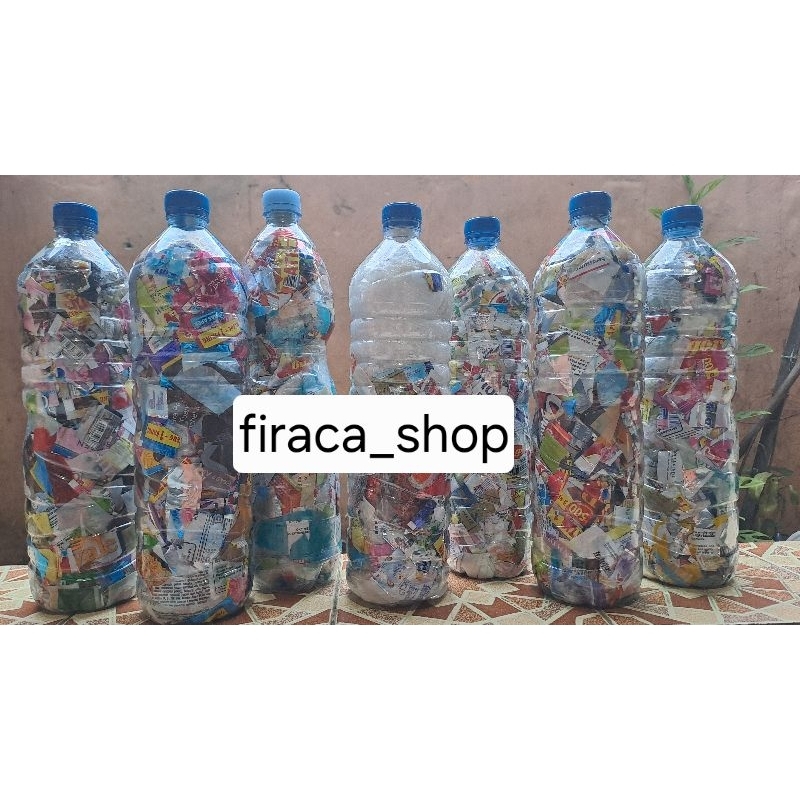Jual Ecobrick botol aqua 1500 ml ramah lingkungan | Shopee Indonesia