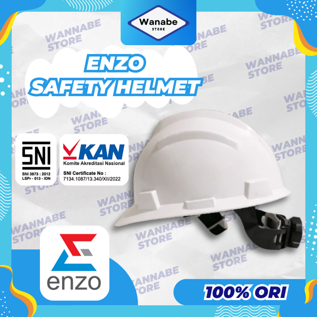 Jual Helm Proyek Enzo Safety Helmet Enzo Warna Putih | Shopee Indonesia