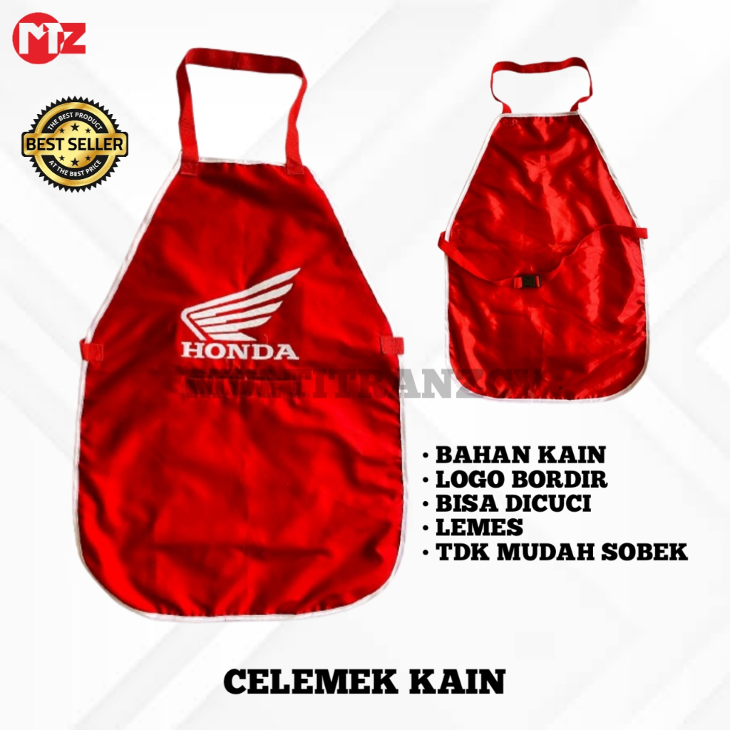 Jual CELEMEK MEKANIK BAHAN KAIN + LOGO BORDIR - APRON HONDA AHASS ...