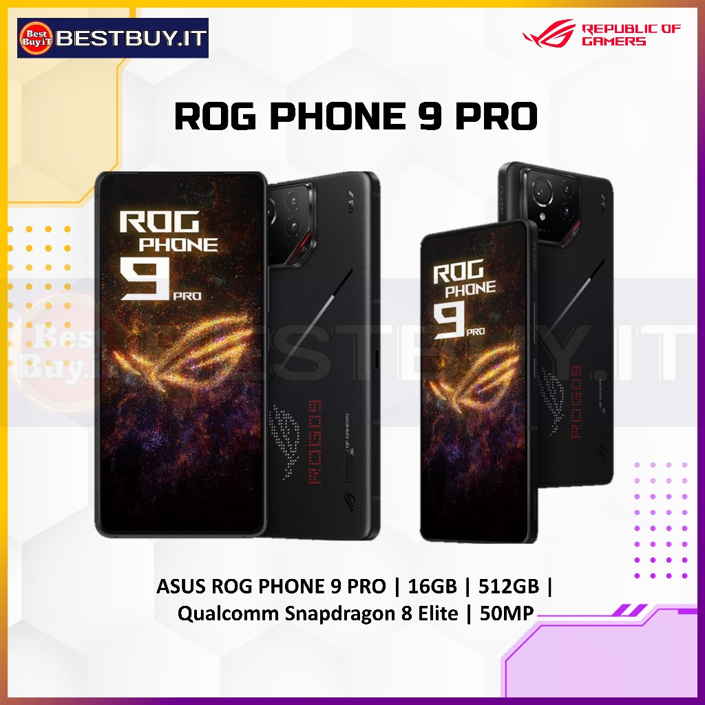 Jual ASUS ROG PHONE 9 PRO | 16GB | 512GB | Qualcomm Snapdragon 8 Elite ...