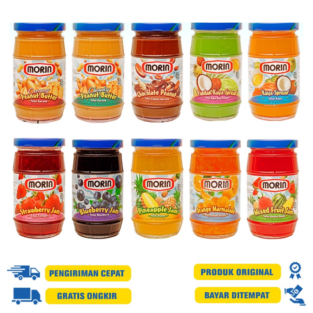 Jual Morin Selai Jar Botol150 |170 | 250 | 330 | 300 G.R - Strawberry ...