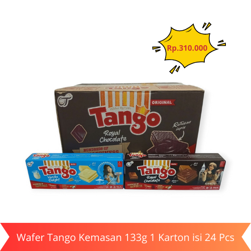 Jual Wafer Tango Kemasan 133g 1 Karton isi 24 Pcs | Shopee Indonesia