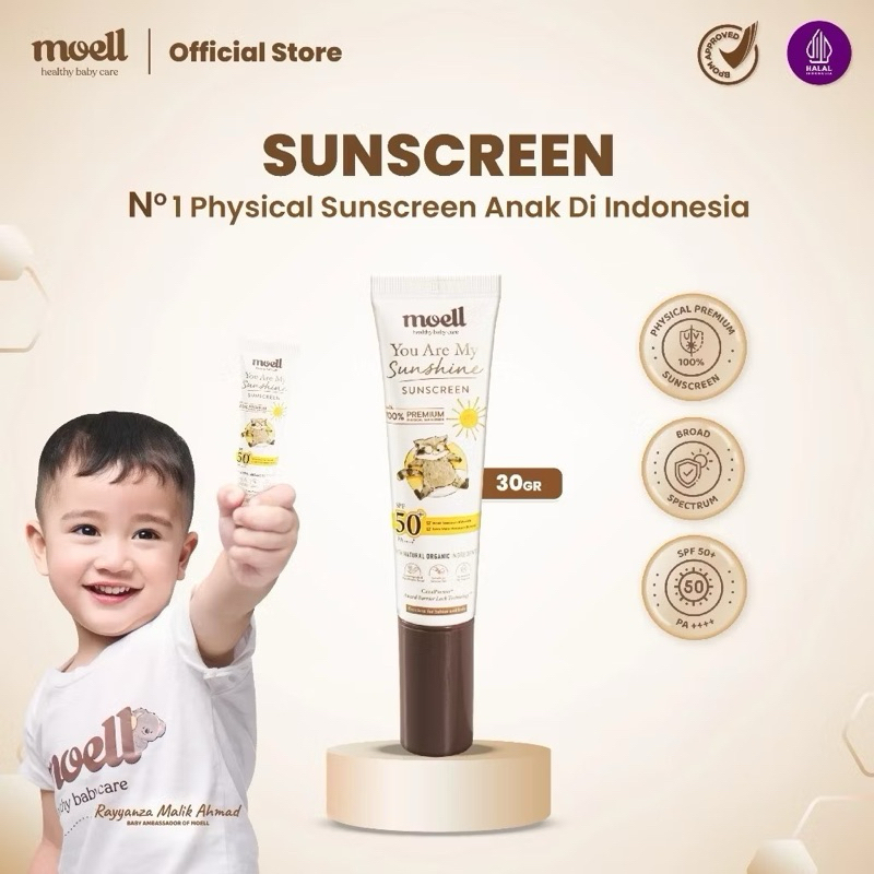 Jual Moell Physical Sunscreen SPF 50+ (PA ++++) | Shopee Indonesia