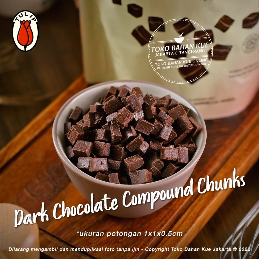 Jual Tulip Choco Chunks 500gr Dark Chocolate Compound Cokelat Chunk ...