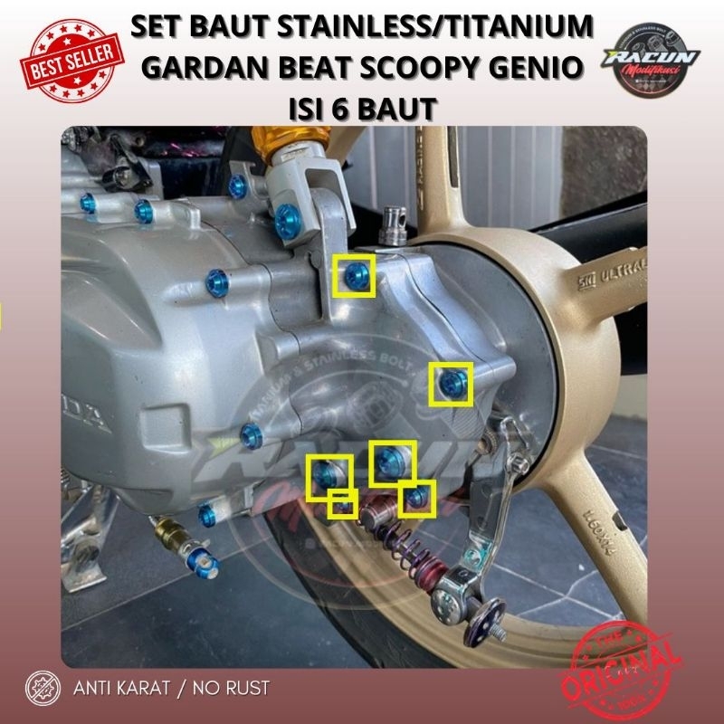 Jual set baut krengkes gardan beat scoopy genio all series 2009-2024 ...