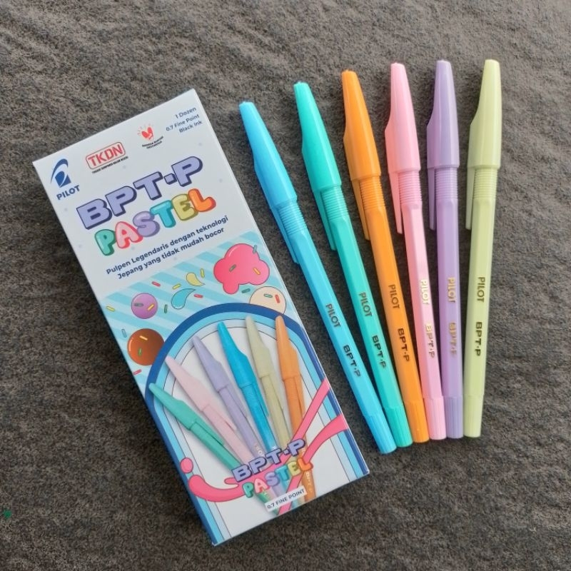 Jual (DAPAT 1 PAK) Pulpen Bolpen Bolpoint Pilot BPT - P / BPTP PASTEL ...