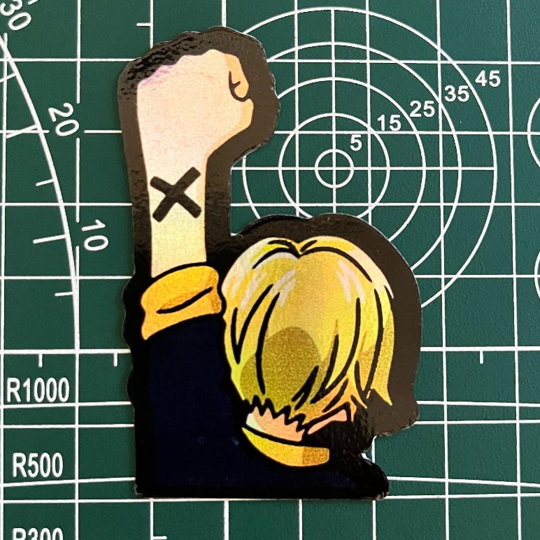 Jual Stiker hologram anime One Piece Sanji || STICKER HOLOGRAM ANIME ...