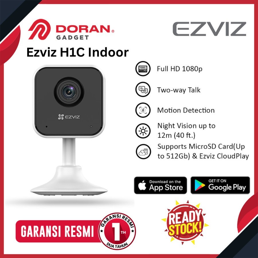 Jual IP CAM Ezviz H1c Smart Home WiFi IP Camera Indoor CCTV Type C ...