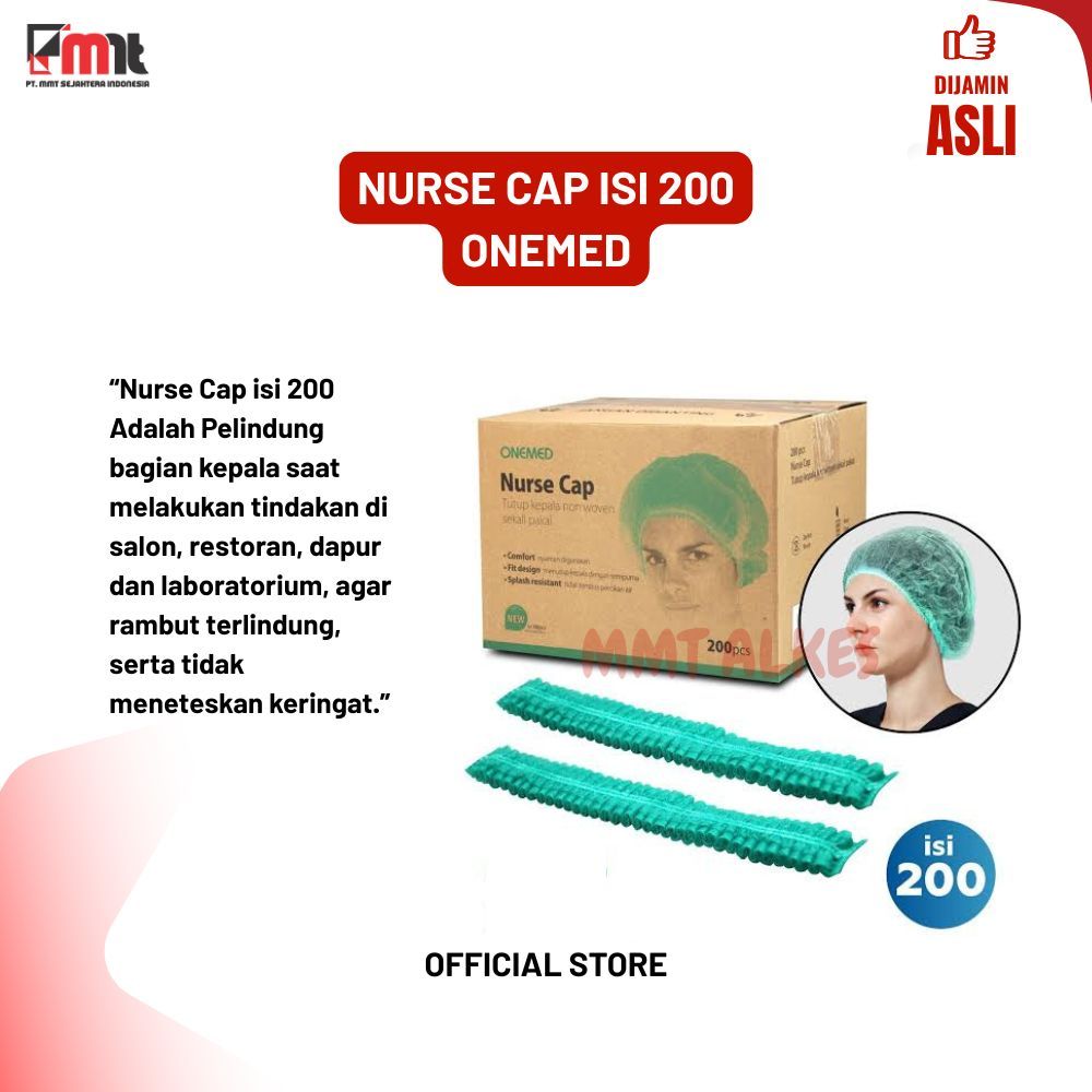 Jual NURSE CAP ONEMED ISI 200 / Nurse Cap Topi Perawat Penutup Kepala ...
