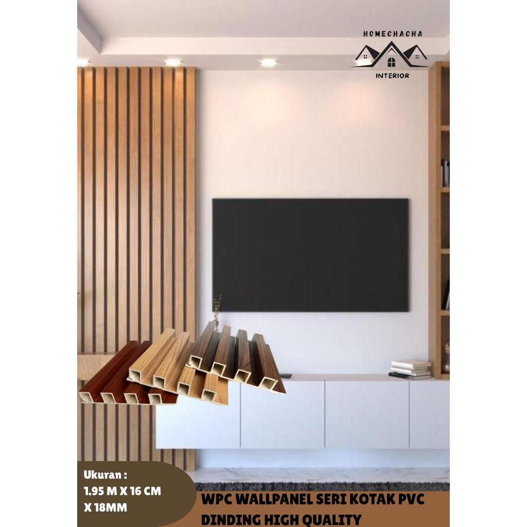 Jual WPC WALLPANEL SERI KOTAK PREMIUM HIGH QUALITY UKURAN 1.95 ...
