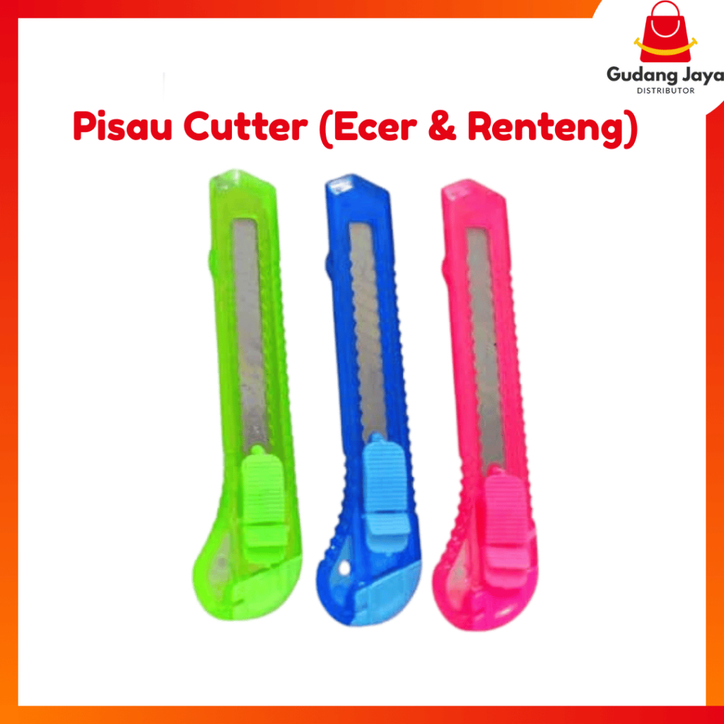 Jual CUTTER PEMOTONG KERTAS / CUTTER ATK MURAH (ECER) | Shopee Indonesia