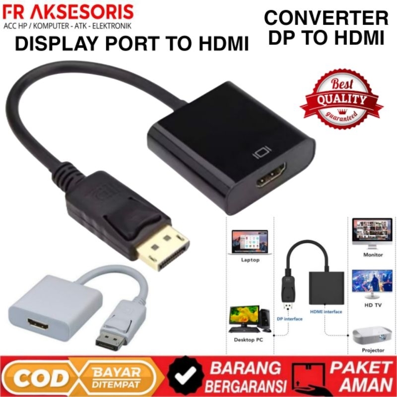 Jual CONVERTER DISPLAY PORT TO HDMI / DP TO HDMI /DISPLAYPORT KE HDMI ...