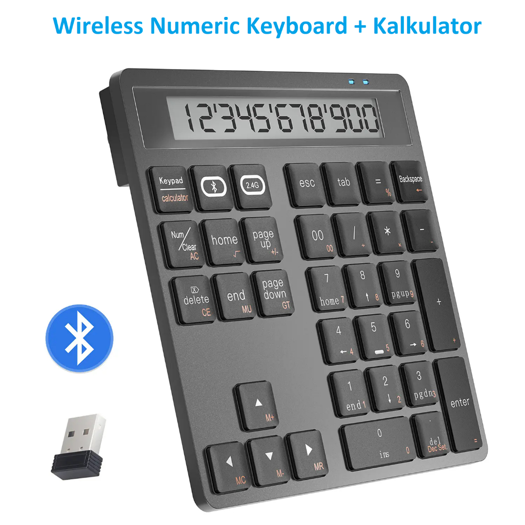Jual Numeric Wireless Bluetooth Keyboard Numeric Keypad Kalkulator ...