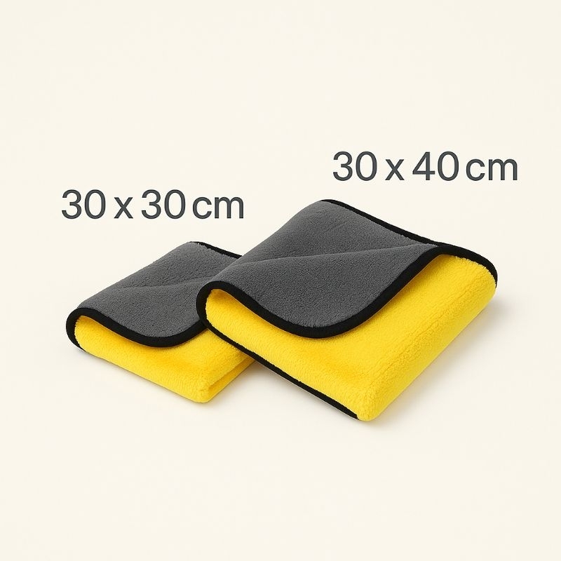 Jual Lap Microfiber Kuning Abu 30x30 & 30x40 – Lap Serbaguna Anti Gores ...