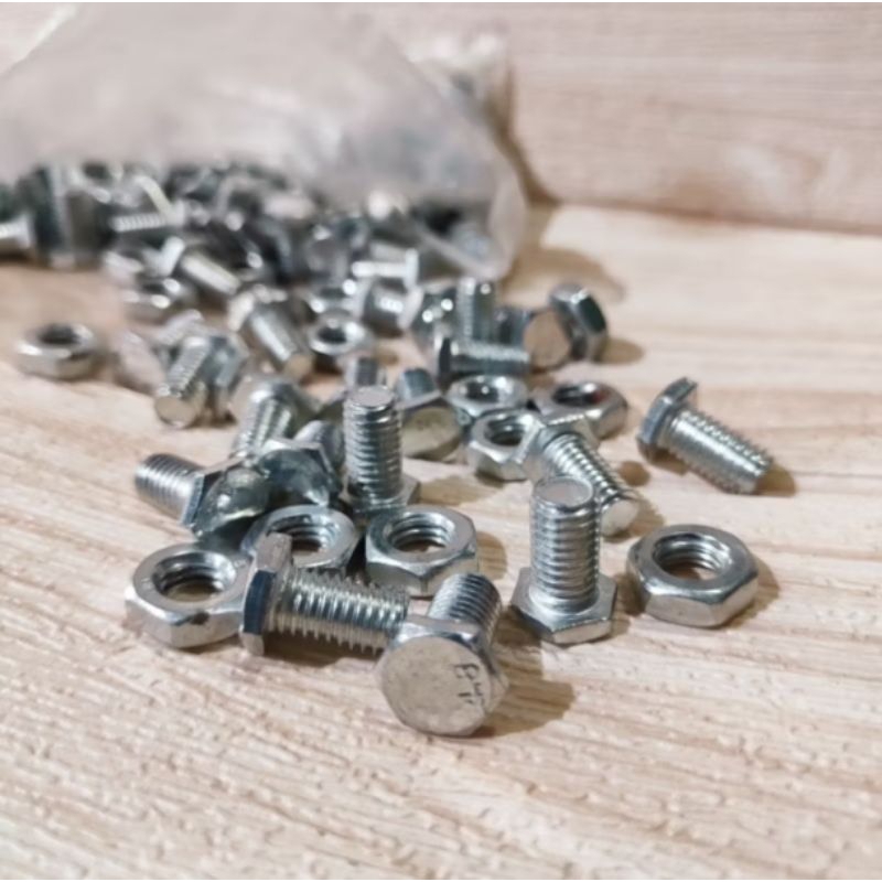 Jual Mur Baut Siku Lubang Besi Rak Siku Bolong Baut Bulat M 8x15 menggunakan Kunci 12 | Shopee ...