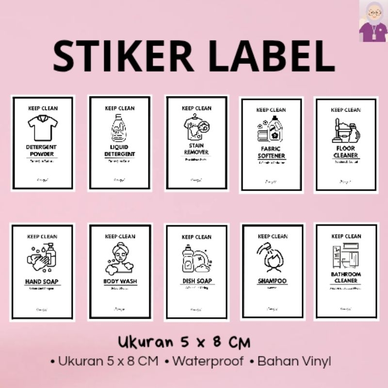 Jual STIKER LABEL HOME LIVING BOTOL SABUN BOTOL LAUNDRY SABUN CUCI ...
