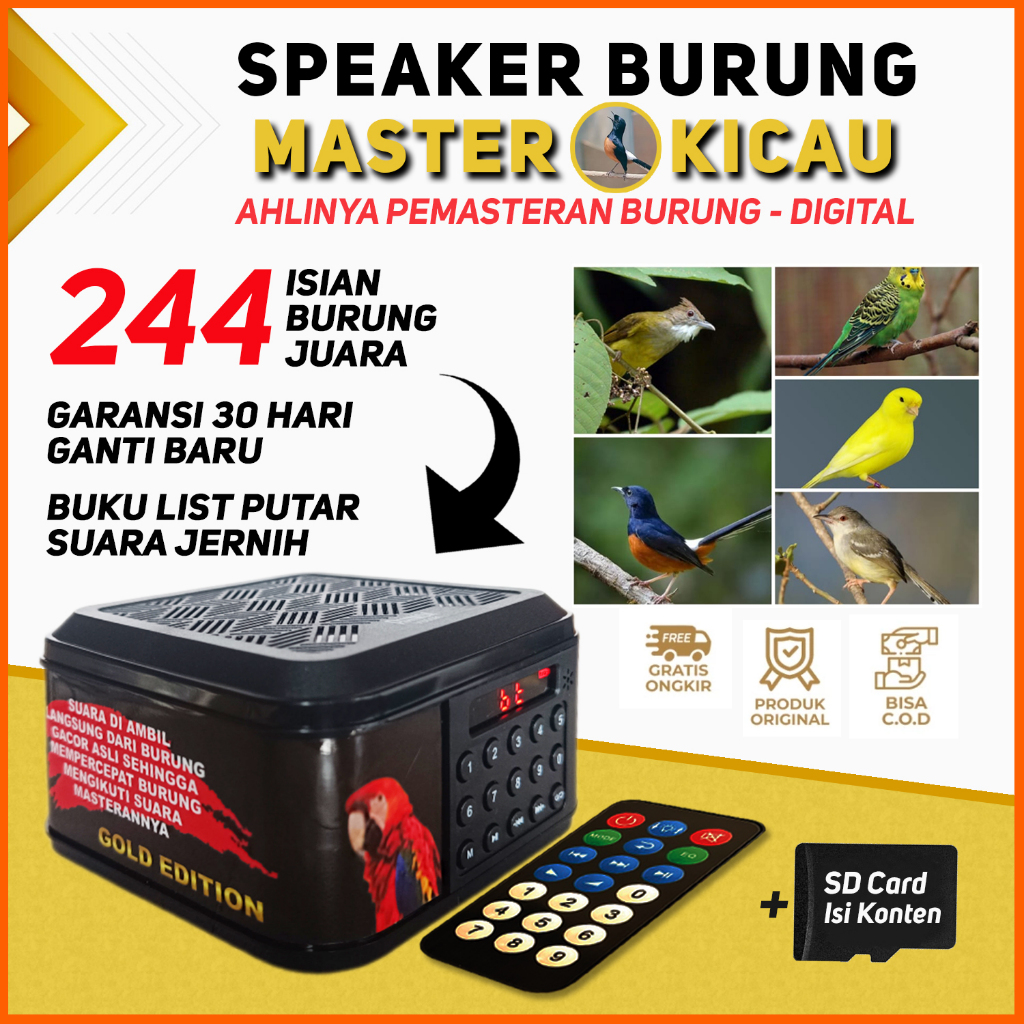 Jual SPEAKER MASTERAN BURUNG MP3 ORIGINAL ISIAN SEMUA JENIS BURUNG ...