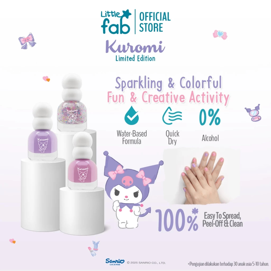Jual Little Fab Kids Water Gel Peel-Off Nail Polish Set(Isi 3 pcs ...