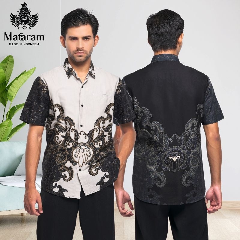 Jual Mataram - Kemeja Batik Pria Lengan Pendek Motif Batik Parang ...